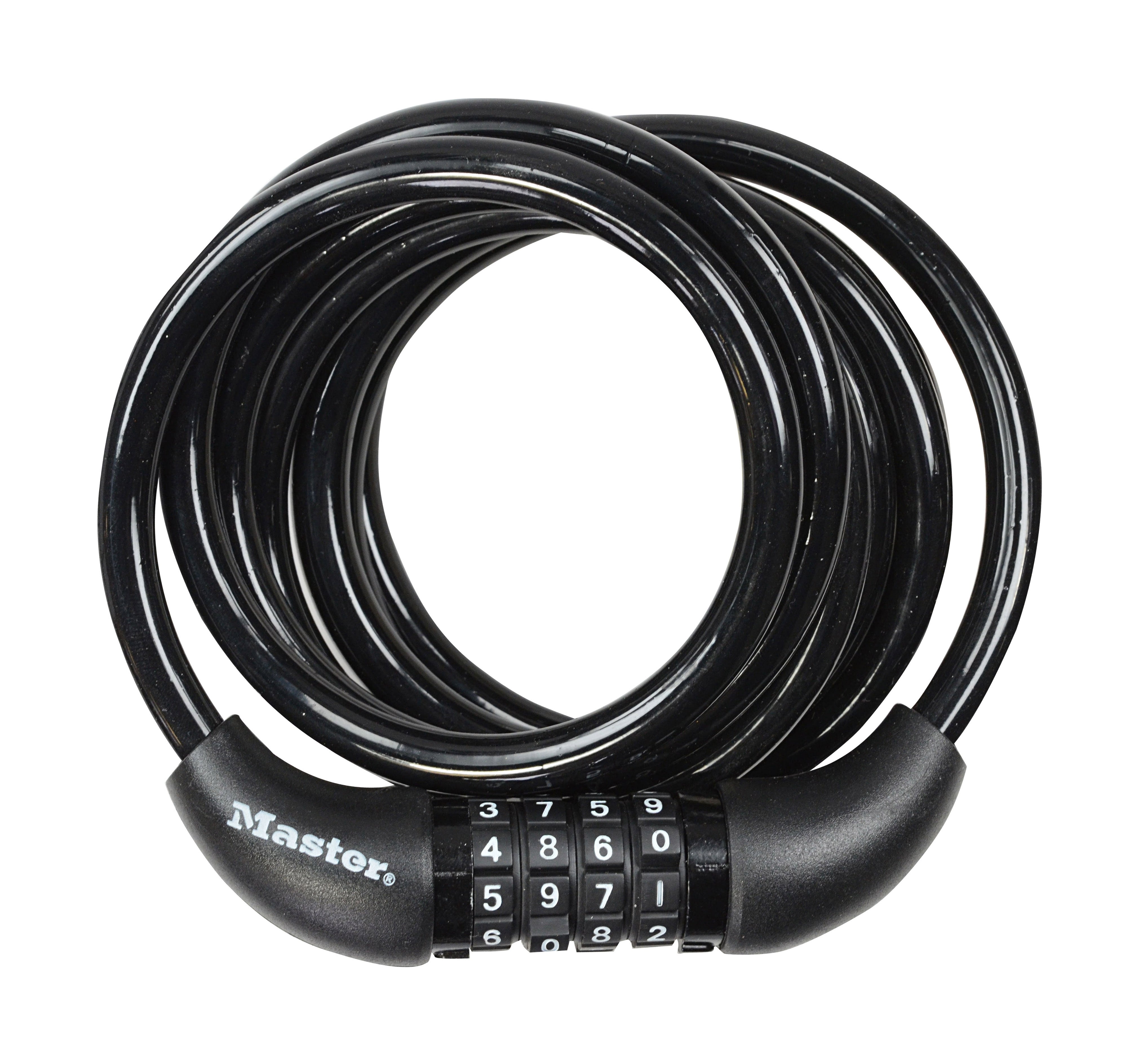 Master Lock Cable Combination Lock 8mm x 1.8m [8221] Black – The Bike ...
